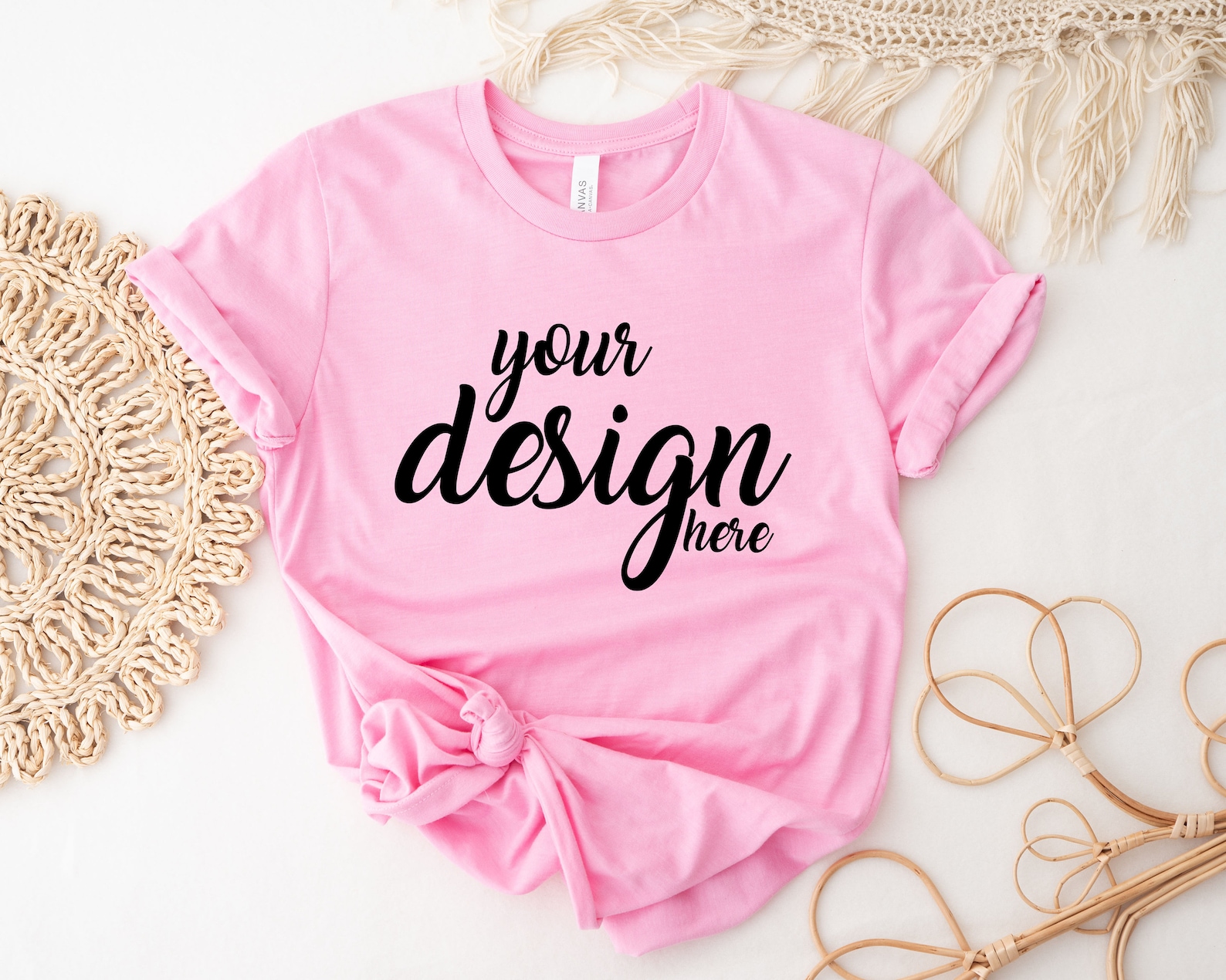 Pink Bella Canvas Shirt Mockup Bubblegum 3001 Tshirt Mock up - Etsy