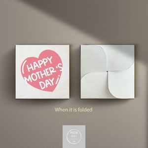 Printable Mother's Day Card/ DIY Gift Card Holder/ Simple Envelope Card ...