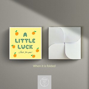 Printable Good Luck Card/ DIY Gift Card Holder/ Simple Envelope Card ...