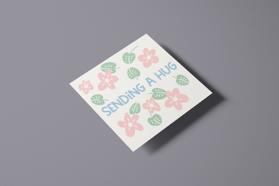 Sending a Hug/ Printable Sympathy Card/ DIY Gift Card Holder/ Simple ...
