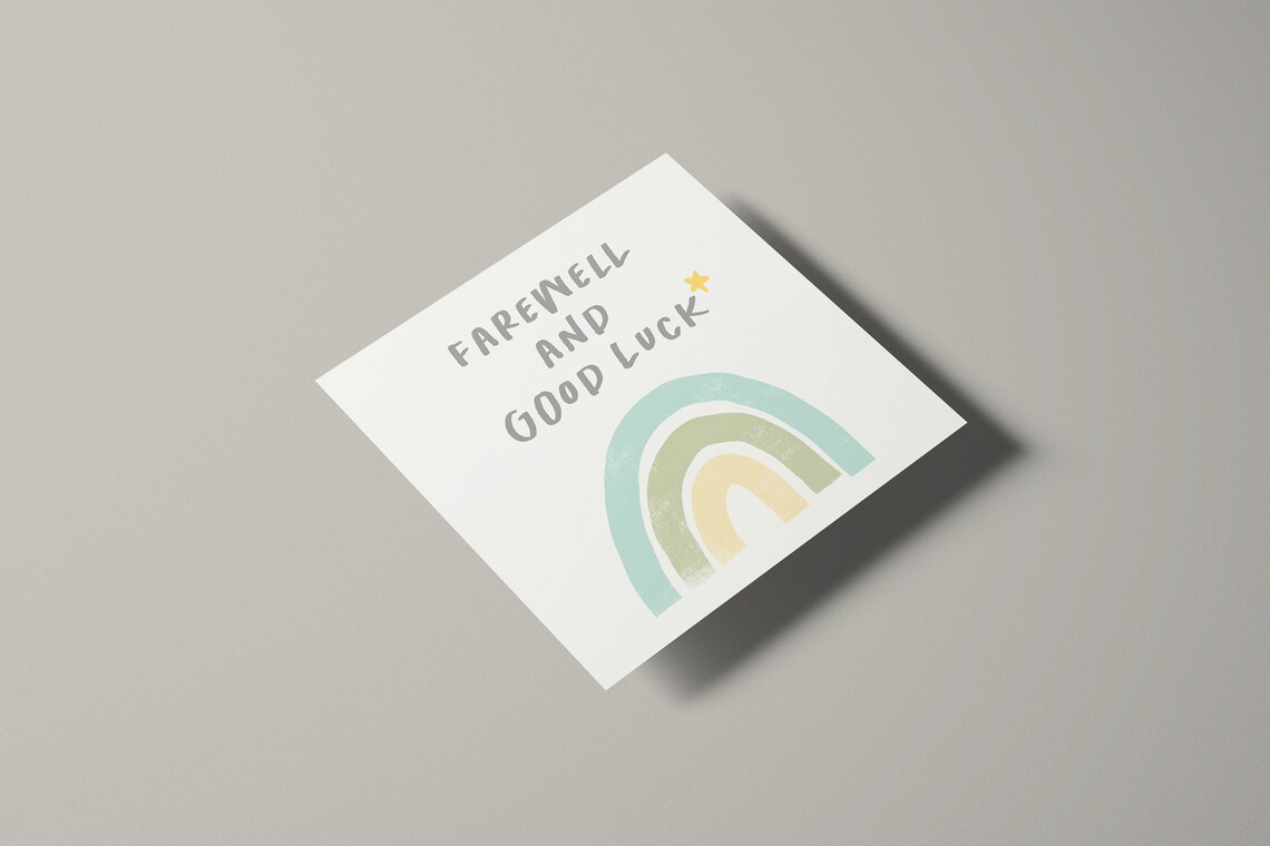 Printable Farewell and Good Luck Card/ DIY Gift Card Holder/ Simple ...