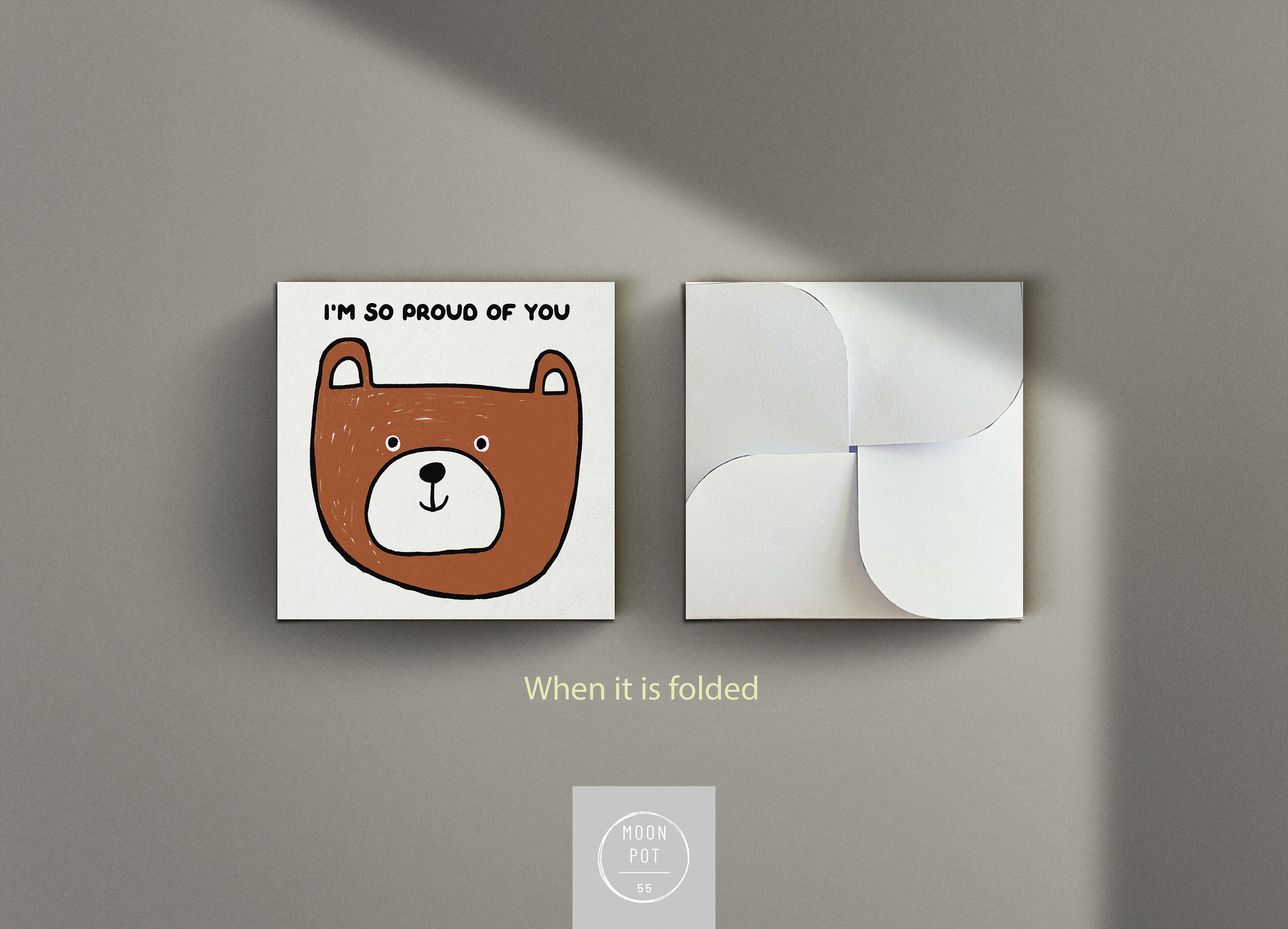 I'm so Proud of You Printable Card/ Note Card for Kids/ Simple Envelope ...