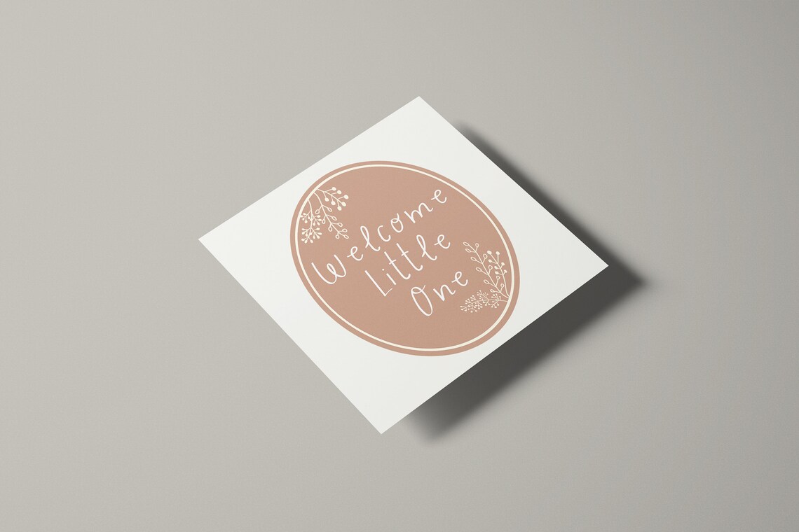 Welcome Little One/ Printable Baby Card/ DIY Gift Card Holder/ Simple ...