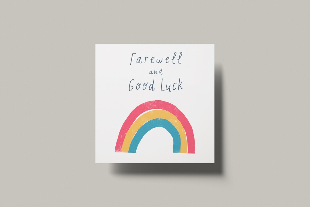 Printable Farewell and Good Luck Card/ DIY Gift Card Holder/ Simple ...