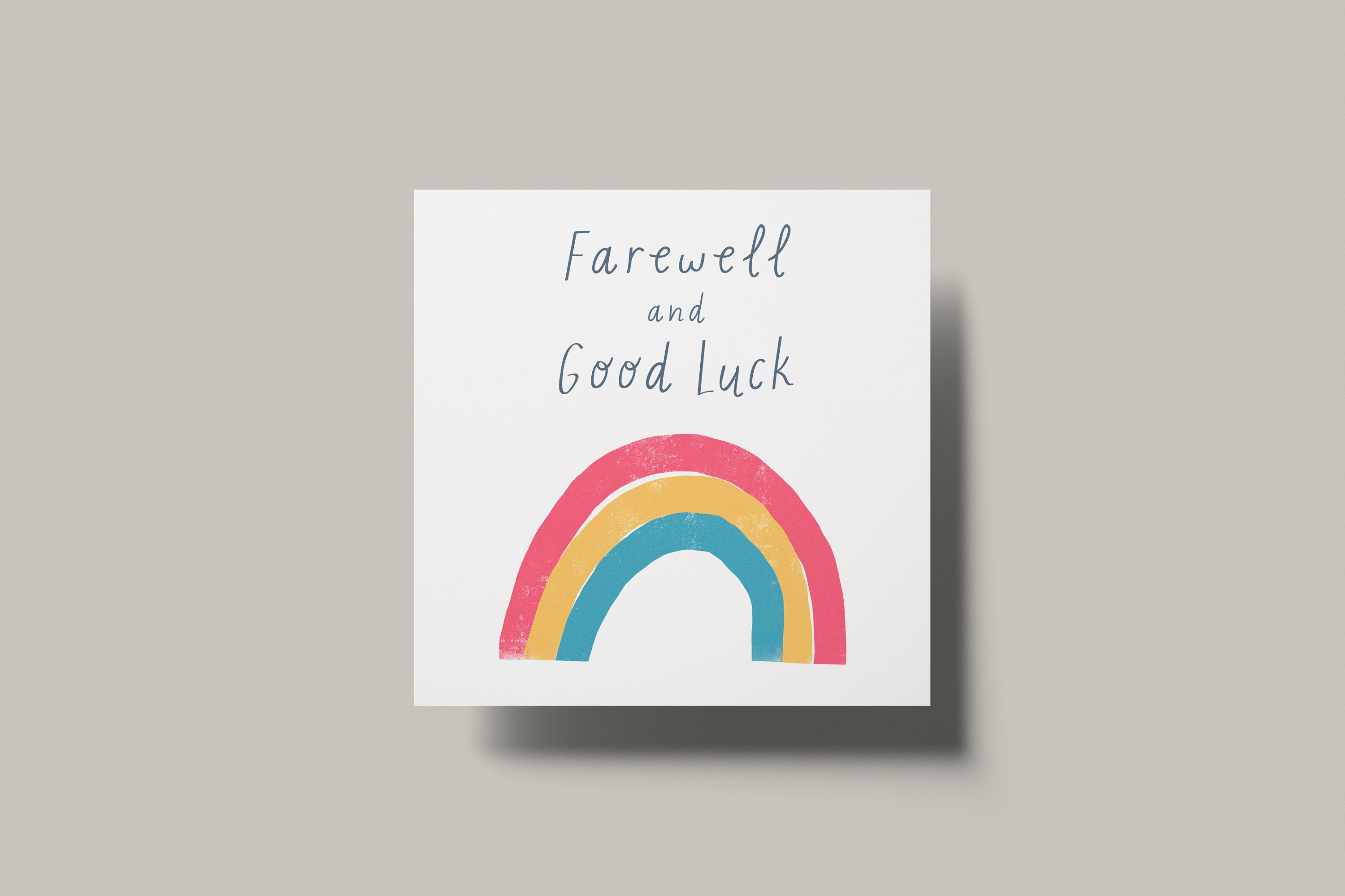Printable Farewell and Good Luck Card/ DIY Gift Card Holder/ Simple ...