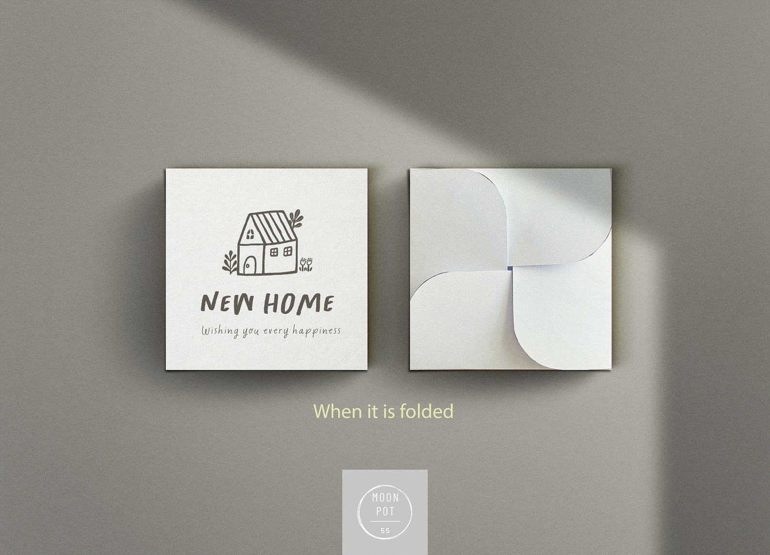 New Home/ Printable New House Card/ Simple Note Card/ Gift Card Holder ...