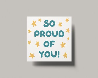 Proud of You Card Printable - Etsy