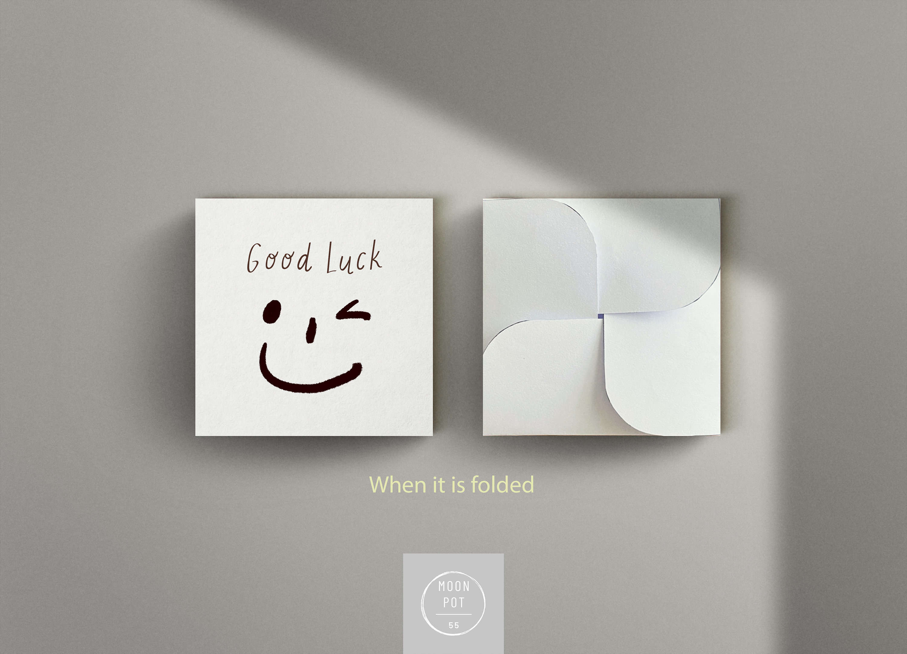 Printable Good Luck Card/ Mine Note Card/ Gift Card Holder/ No Envelope ...