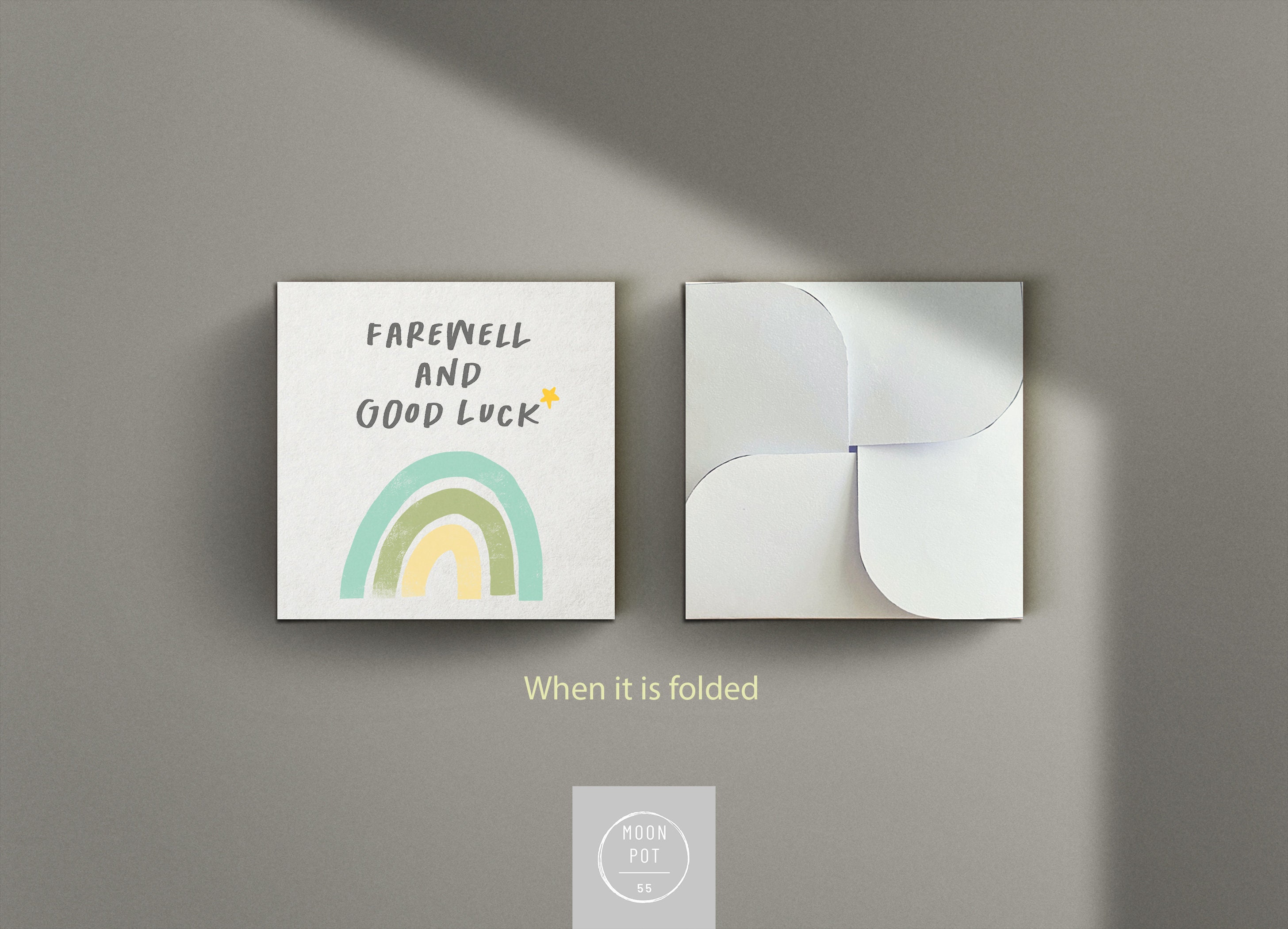 Printable Farewell and Good Luck Card/ DIY Gift Card Holder/ Simple ...