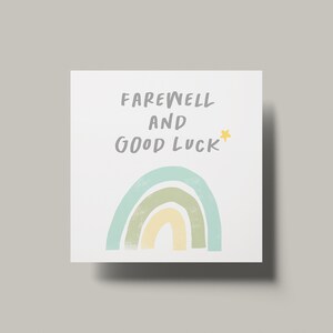 Printable Farewell and Good Luck Card/ DIY Gift Card Holder/ Simple ...