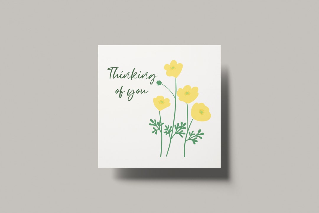 Thinking of You/ Printable Sympathy Card/ DIY Gift Card Holder/ Mini ...