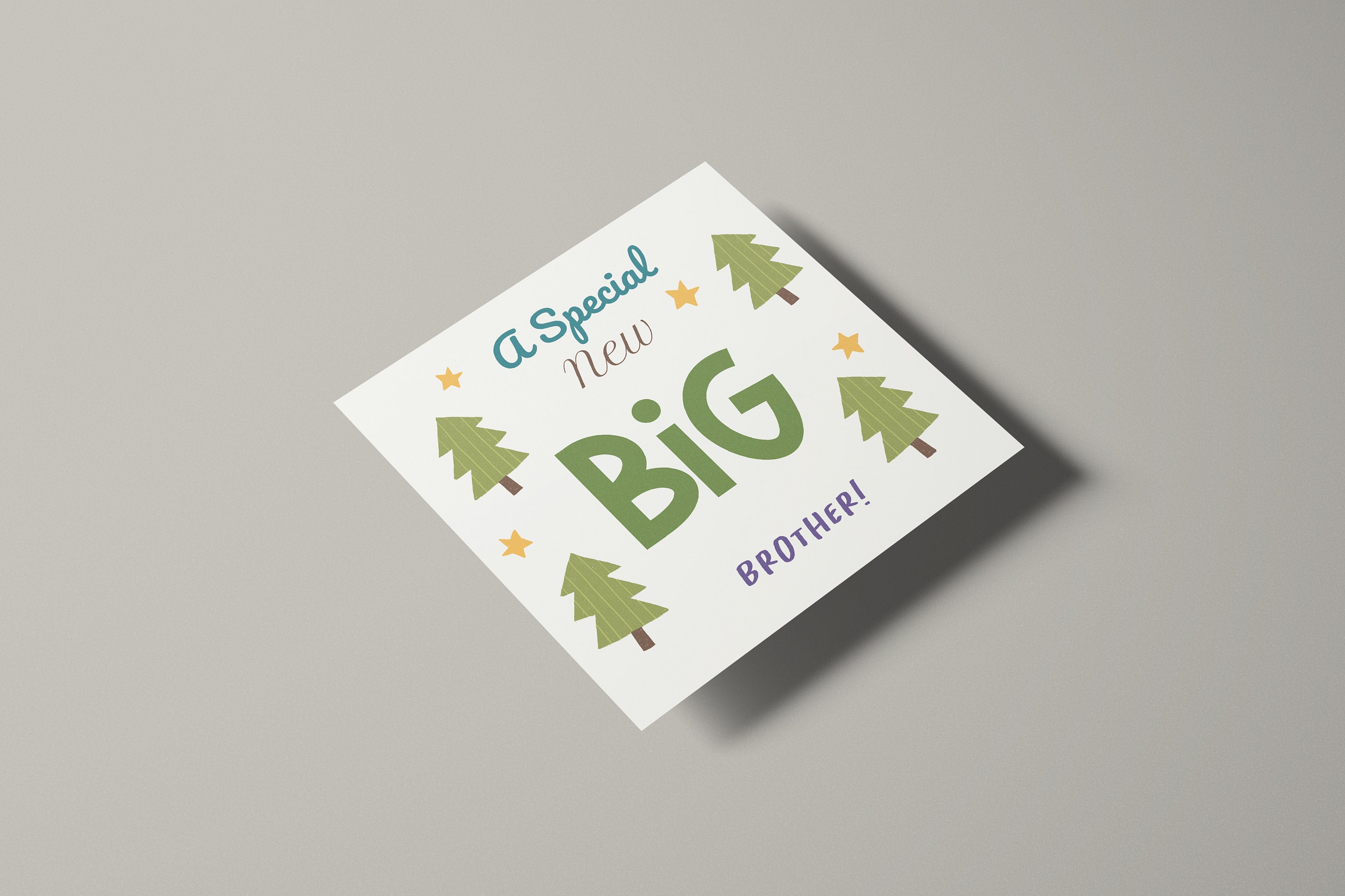 A Special New Big Brother/ Printable Note Card/ DIY Gift Card Holder ...
