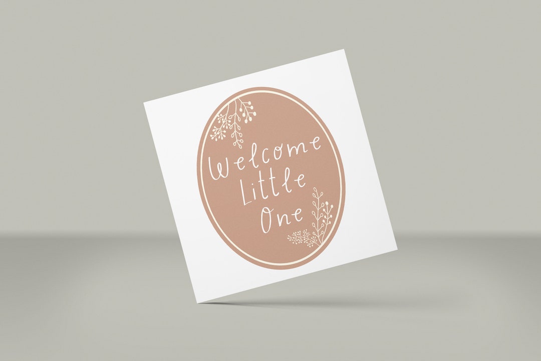 Welcome Little One/ Printable Baby Card/ DIY Gift Card Holder/ Simple ...