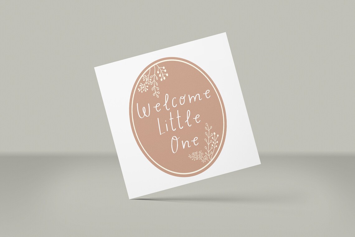 Welcome Little One/ Printable Baby Card/ DIY Gift Card Holder/ Simple ...