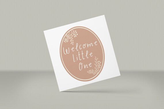 Welcome Little One/ Printable Baby Card/ DIY Gift Card Holder/ | Etsy