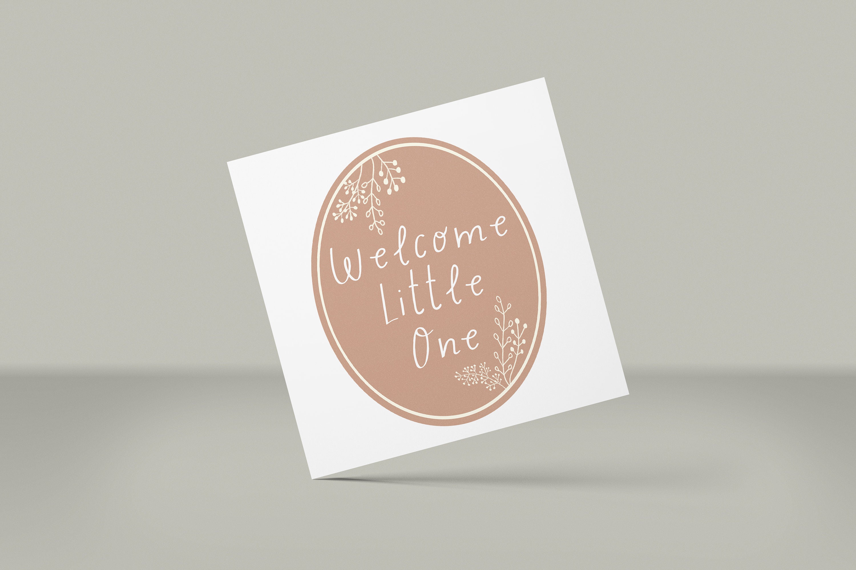 Welcome Little One/ Printable Baby Card/ DIY Gift Card Holder/ Simple ...