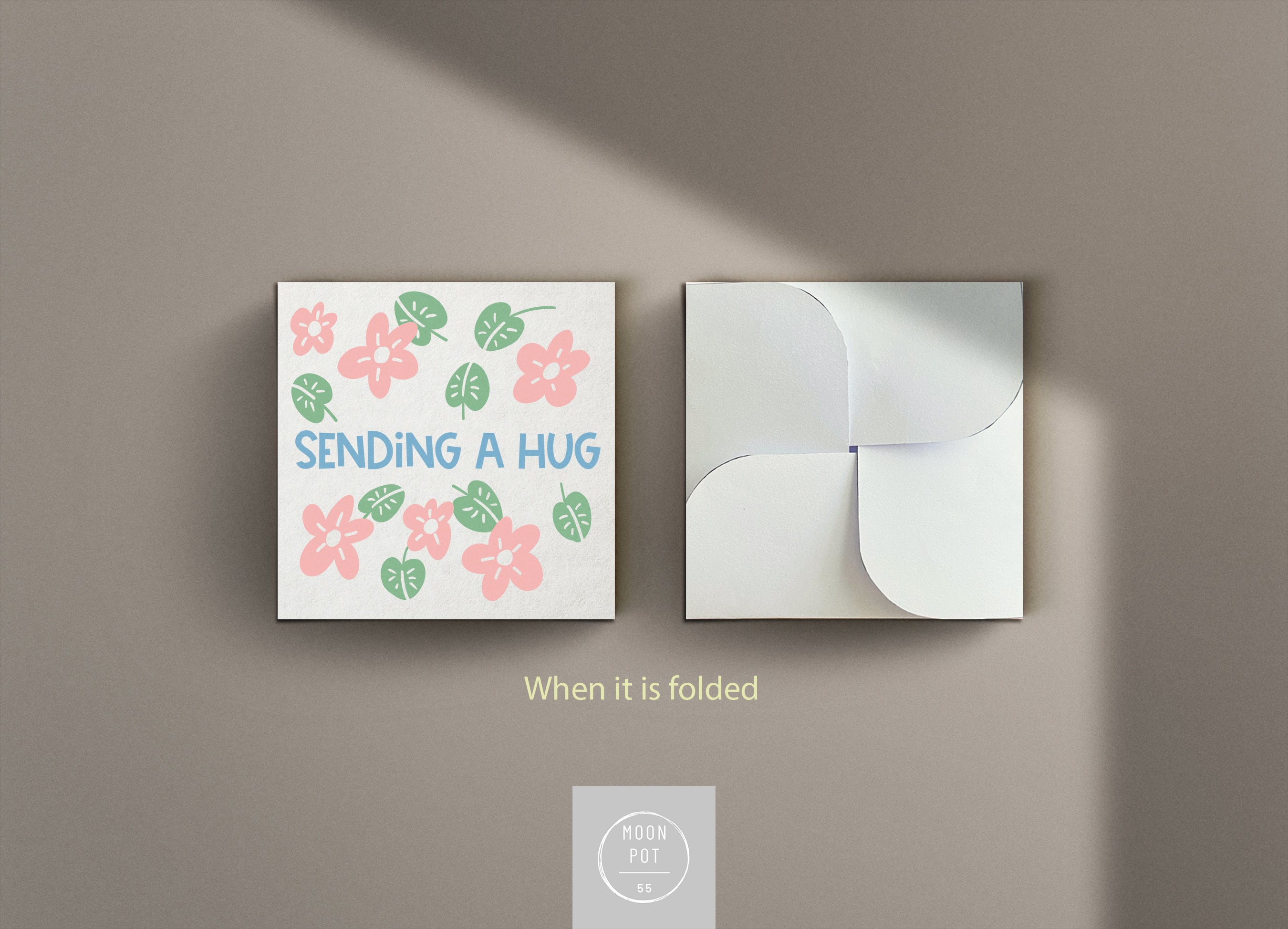 Sending a Hug/ Printable Sympathy Card/ DIY Gift Card Holder/ Simple ...