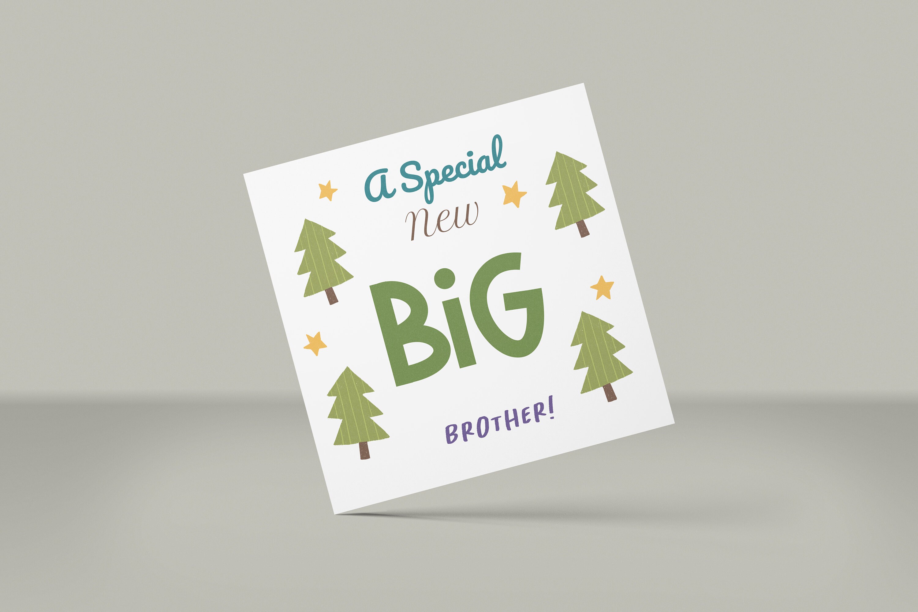 A Special New Big Brother/ Printable Note Card/ DIY Gift Card Holder ...