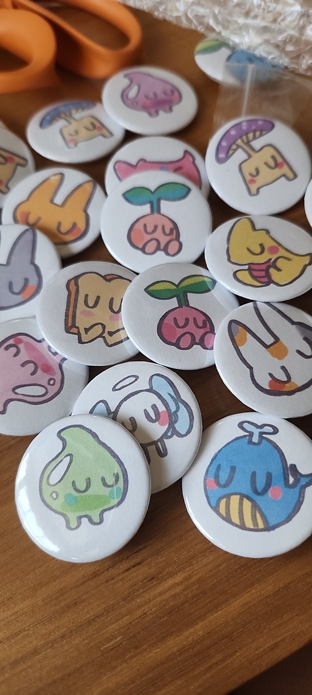 Original Cute Kawaii Animal Creatures Art Pinback Buttons - Etsy