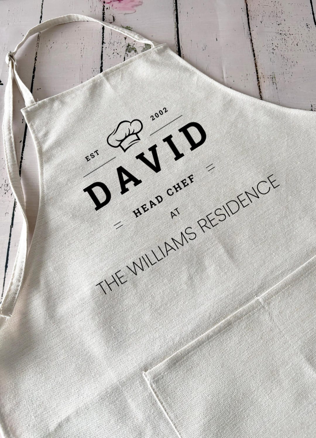 Personalised Head Chef Apron, Custom Cooking Gift - Etsy