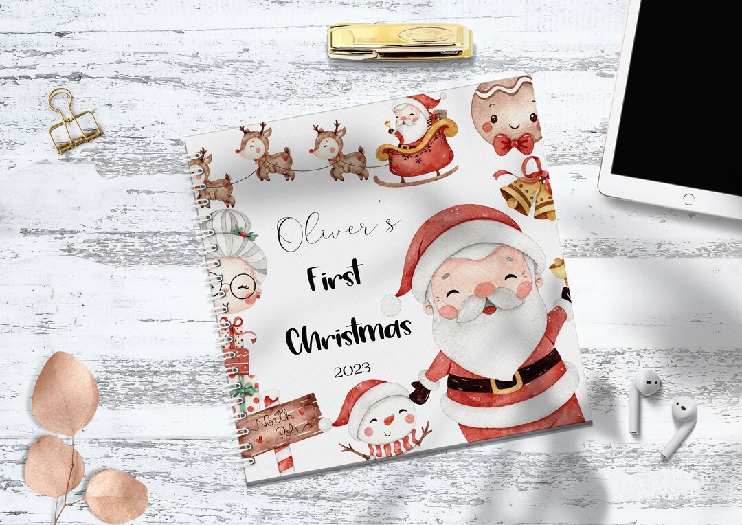 Personalised 1st Christmas Memory Book, Photo Album, Memory Book ...