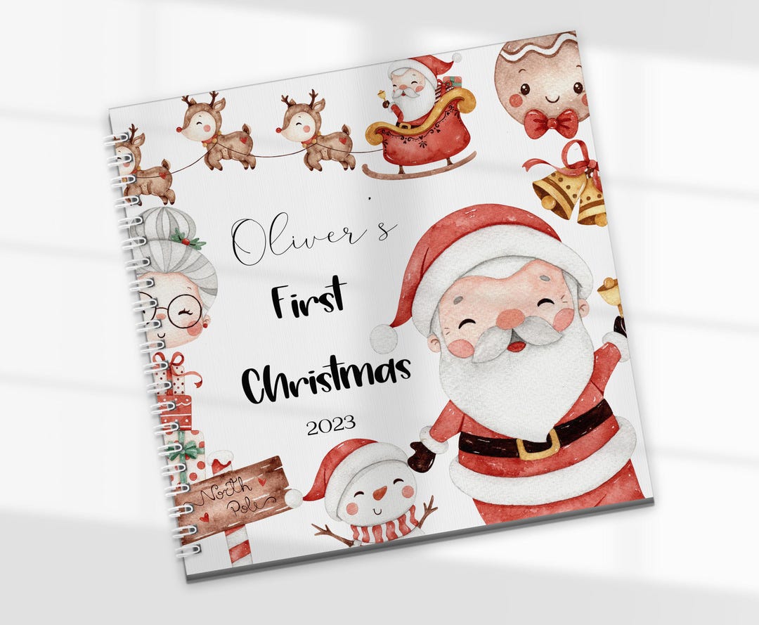 Personalised 1st Christmas Memory Book, Photo Album, Memory Book ...