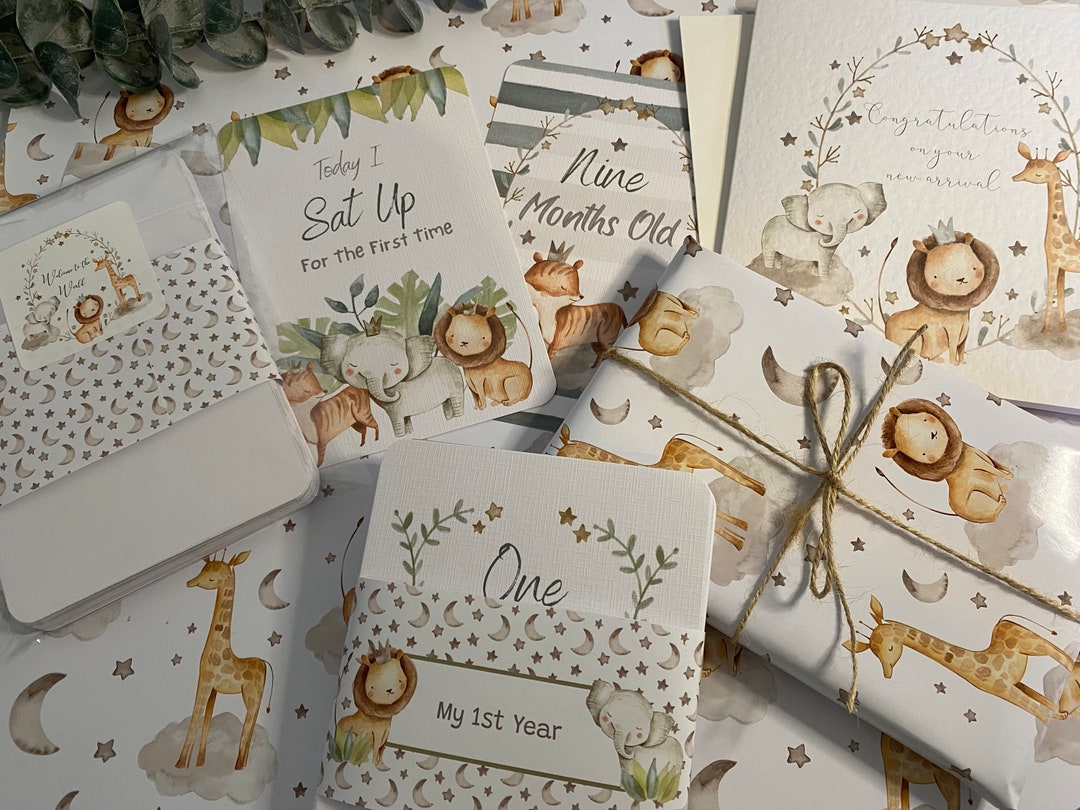 Baby Milestone Cards, Safari, Jungle, Safari Milestone Cards, Pregnancy ...