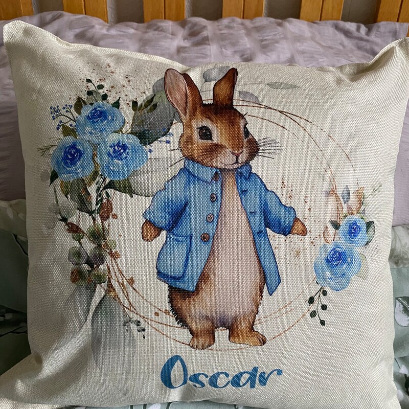 Rabbit Cushion - Etsy