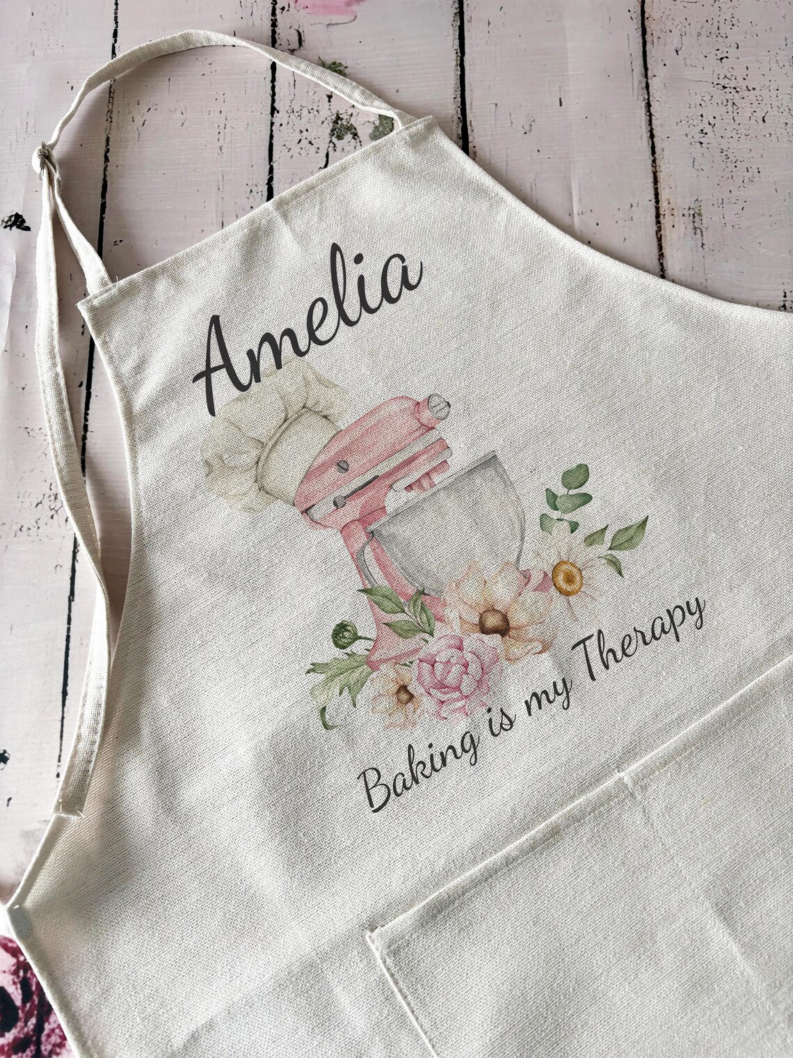 Personalised Baking Apron, Pink Mixer Design, Custom Cooking Gift - Etsy UK