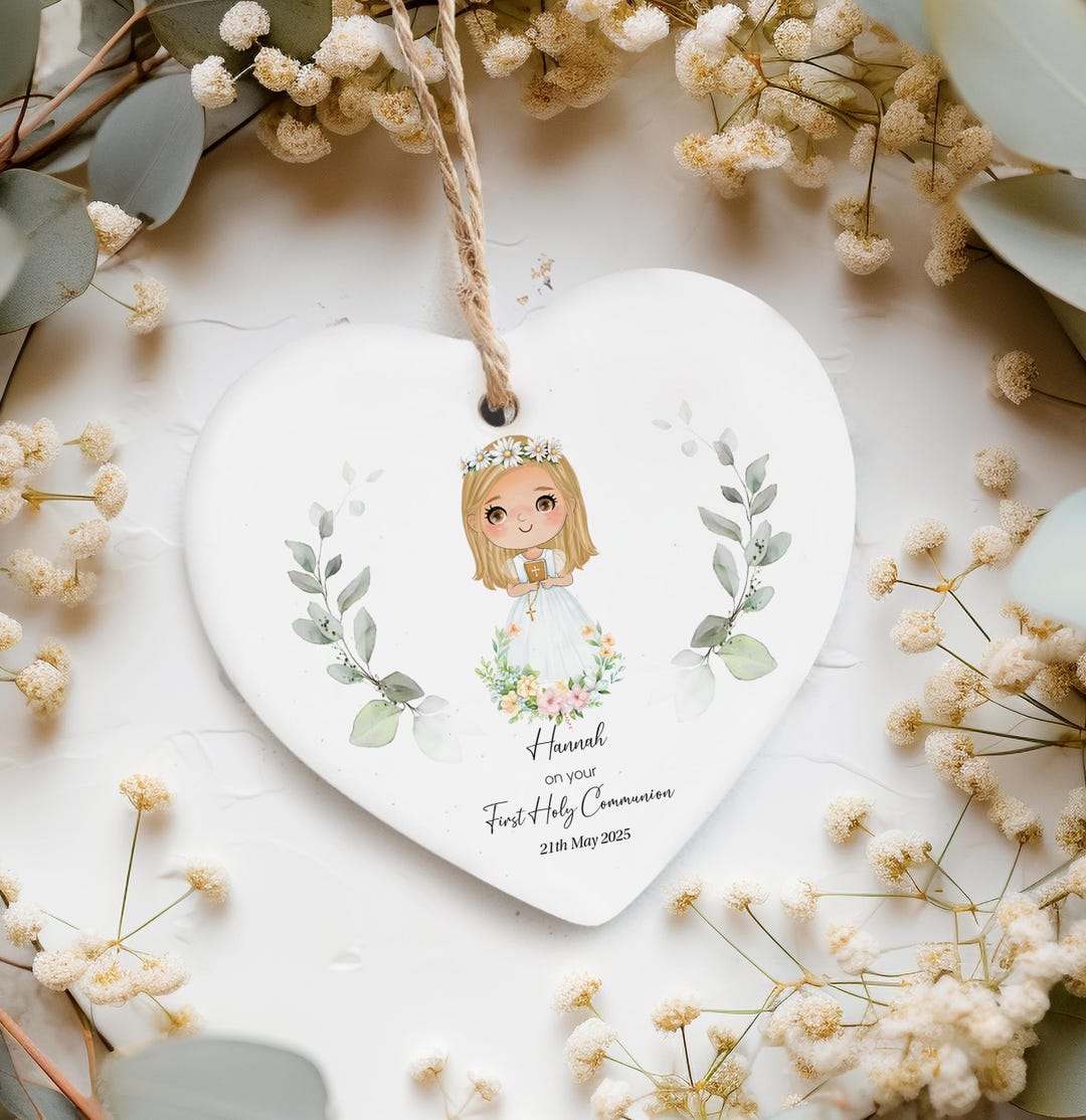 Personalised Holy Communion Ornament, Ceramic Keepsake Gift - Etsy