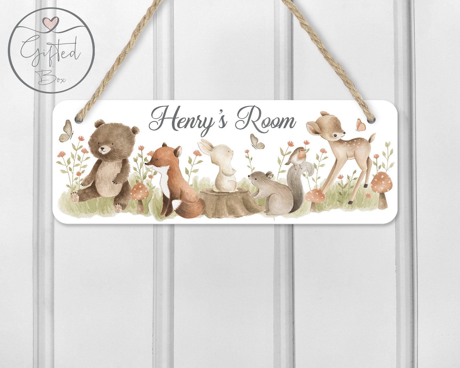 Personalised Woodland Animals Door Sign Kids Bedroom Sign - Etsy