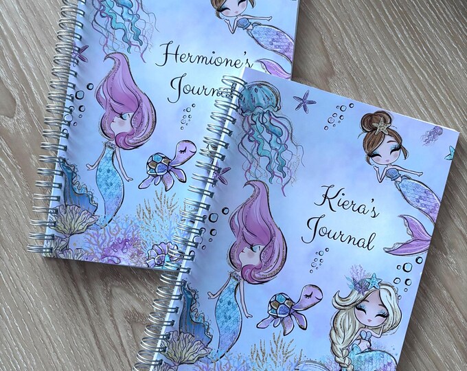 Mermaid Notebook, Lined Journal, A5 - Etsy