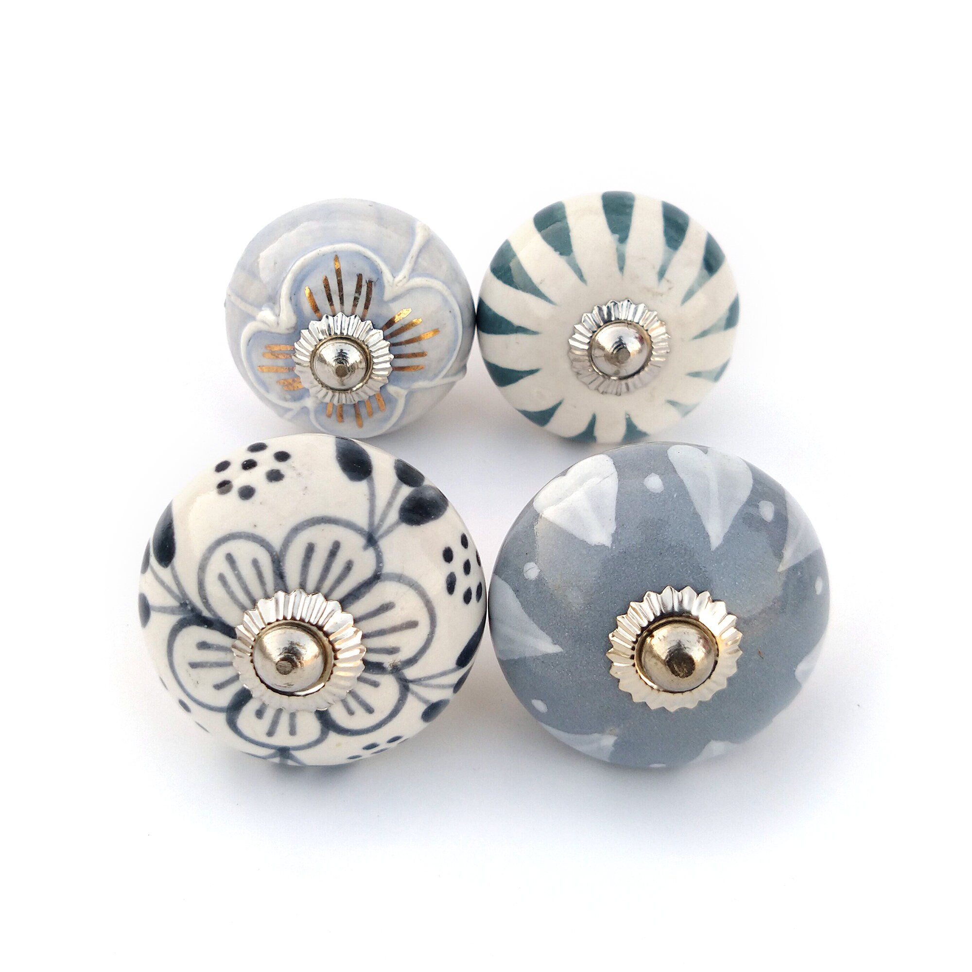 Select Your Knob, Grey Color Mix Design Cabinet Knob / Drawer Pull ...