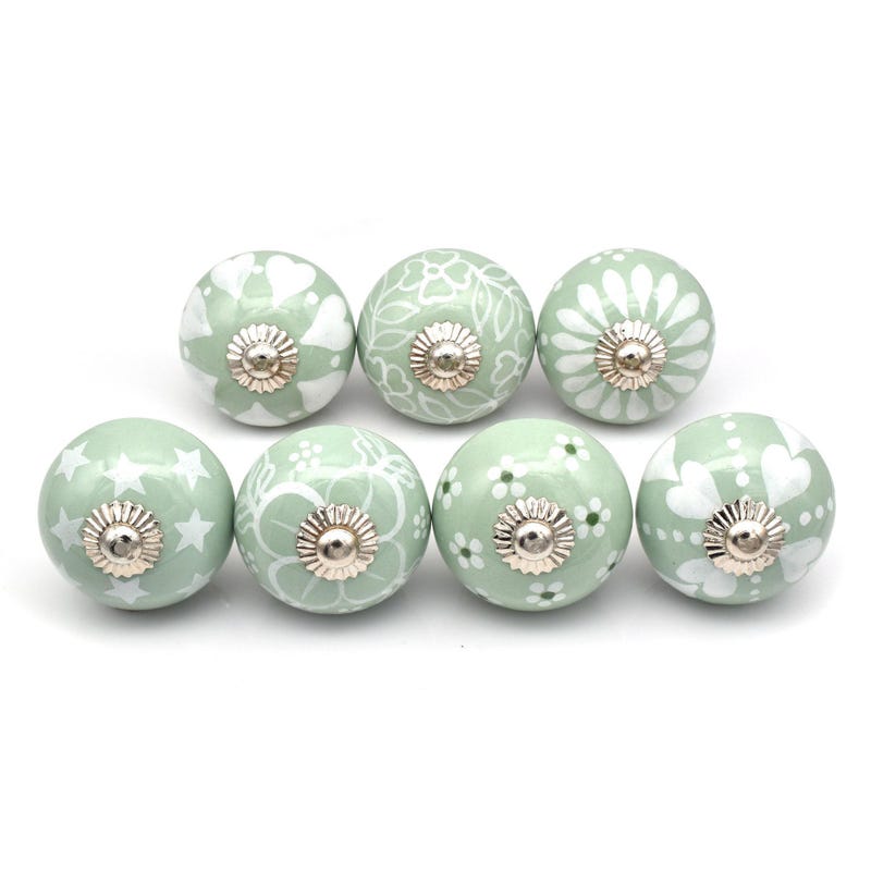 Mandala Ceramic Knobs - Etsy