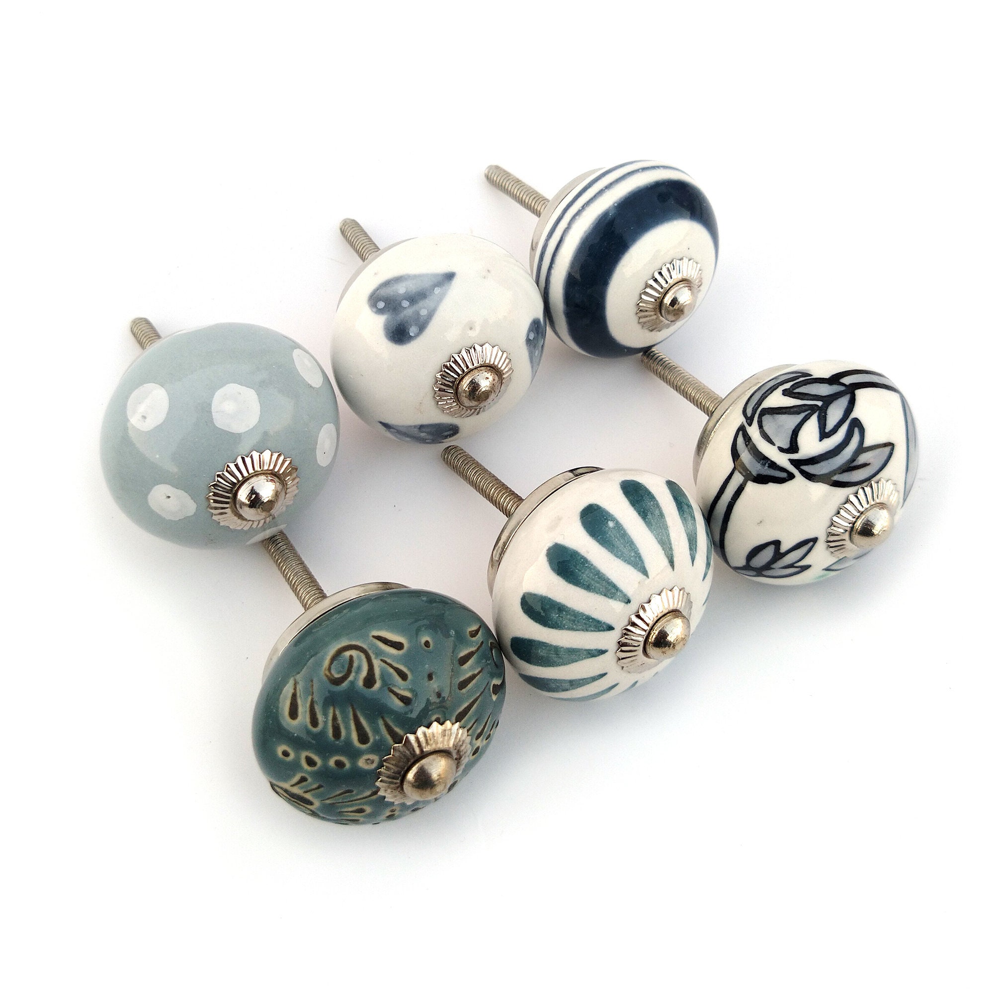 Select Your Knob, Grey Color Mix Design Cabinet Knob / Drawer Pull ...