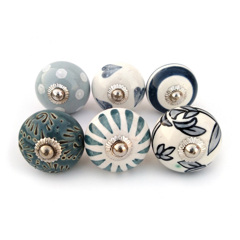 Select Your Knob, Grey Color Mix Design Cabinet Knob / Drawer Pull / Cabinet Knob - Etsy