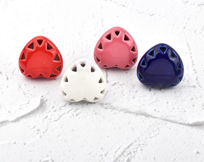 Heart Shaped Ceramic Knobs Cute Candy Color Heart Cabinet Knob Handles Pulls Nursery Dresser ...