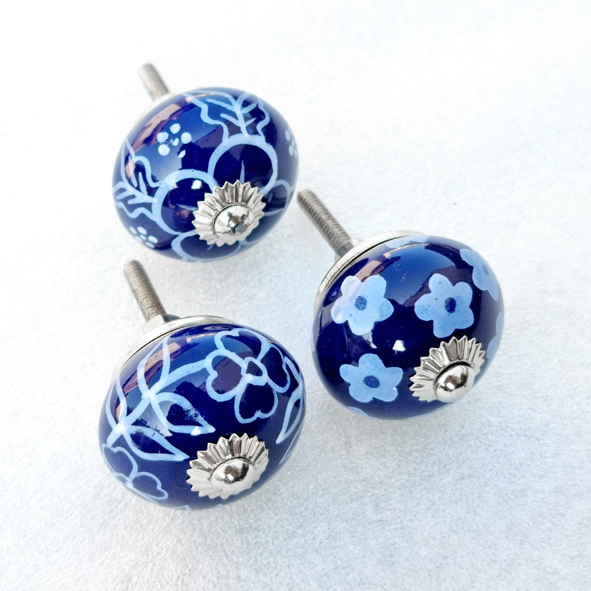 Dark Blue Color Knob, Select Your Knobs, Multi Design Knobs, for Your ...