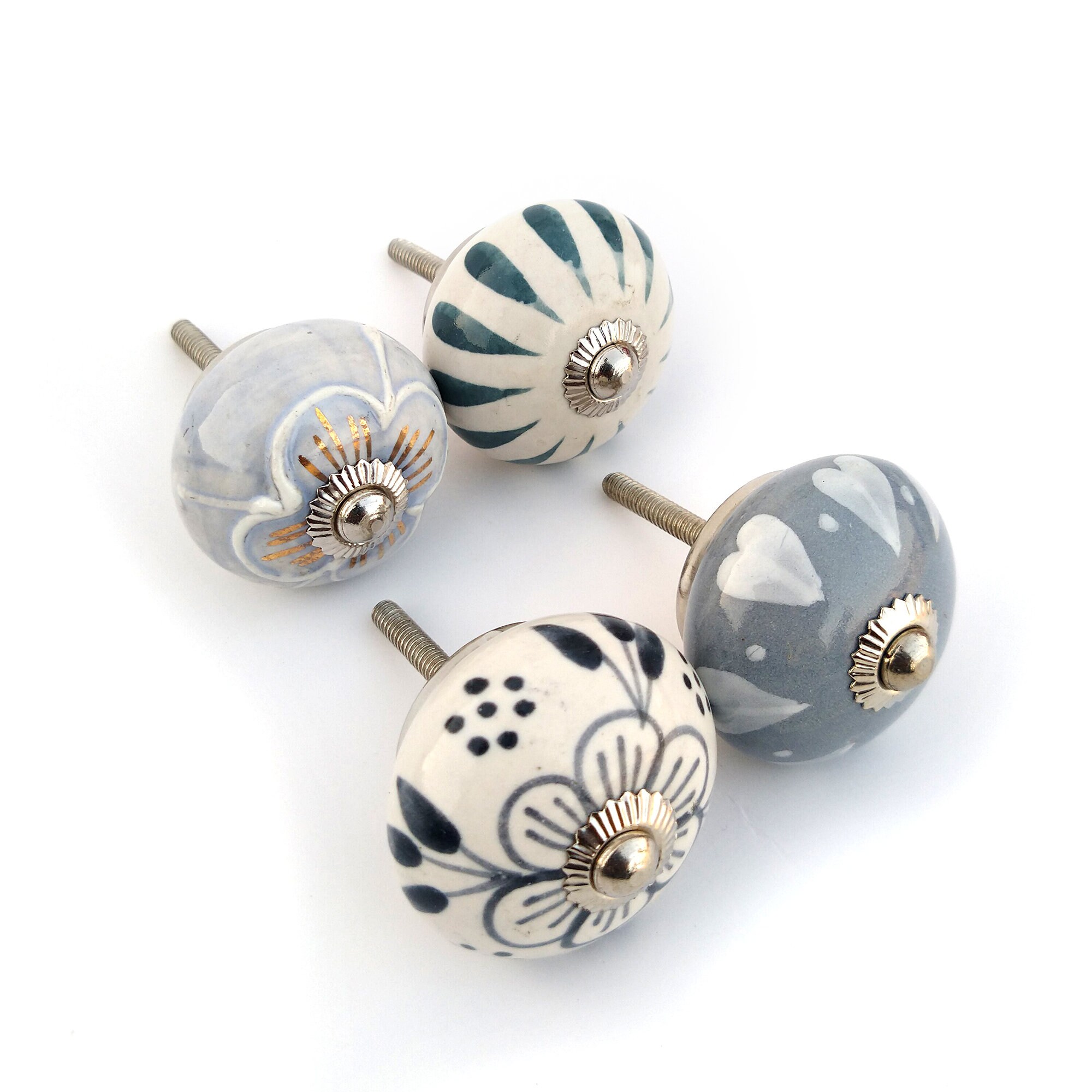 Select Your Knob, Grey Color Mix Design Cabinet Knob / Drawer Pull ...