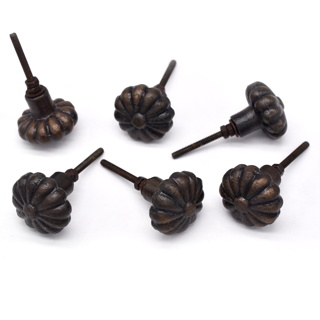 Cast Iron Knobs Brown Cast Iron Round Drawer Knobs, Cast Iron Door ...
