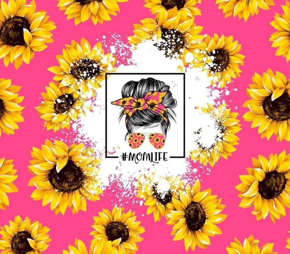 20oz Skinny Tumblers Mom Life Sunflowers | Etsy