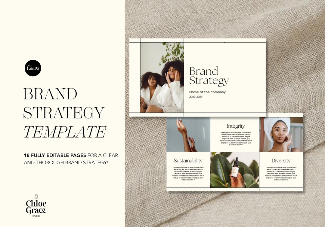Brand Strategy Template | Canva Template | Brand Strategy Workbook ...