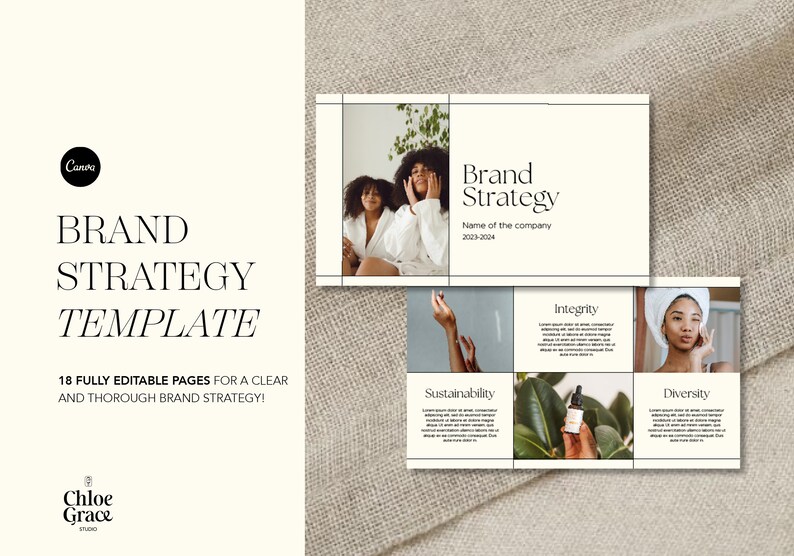 Brand Strategy Template | Canva Template | Brand Strategy Workbook ...