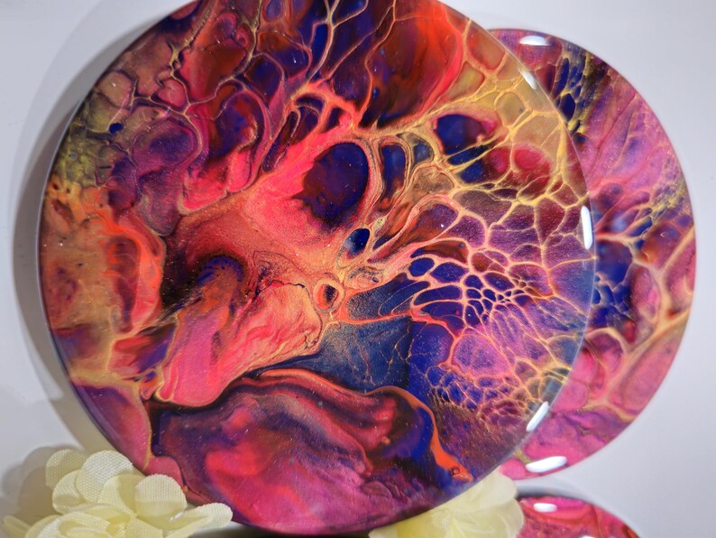 4inch Ceramic Coasters. Hand Painted in Beautiful Colors and Finished ...