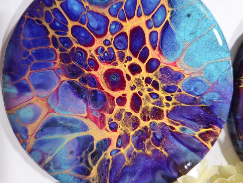 4inch Ceramic Coasters. Hand Painted in Beautiful Colors and Finished ...
