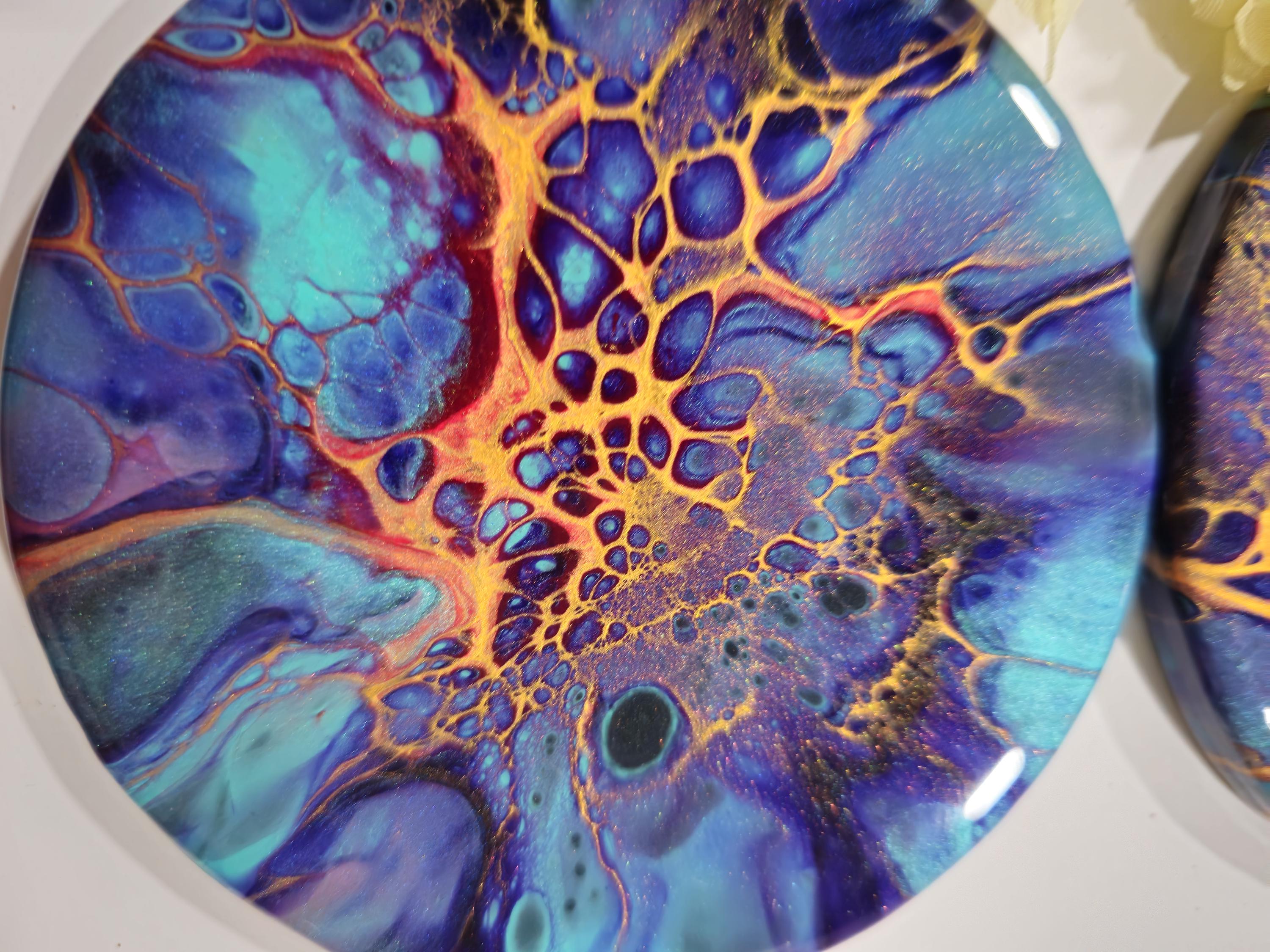 4inch Ceramic Coasters. Hand Painted in Beautiful Colors and Finished ...