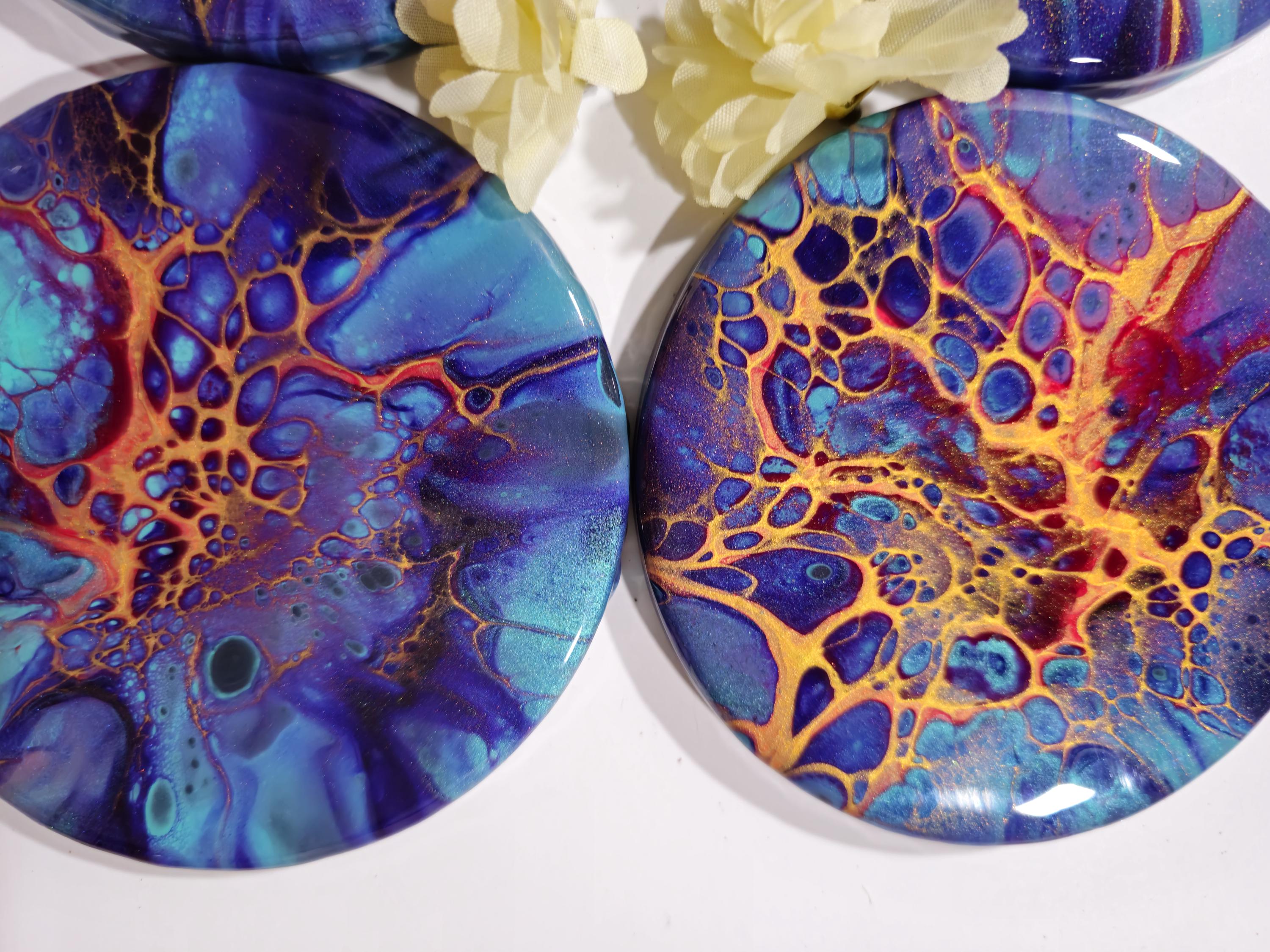 4inch Ceramic Coasters. Hand Painted in Beautiful Colors and Finished ...