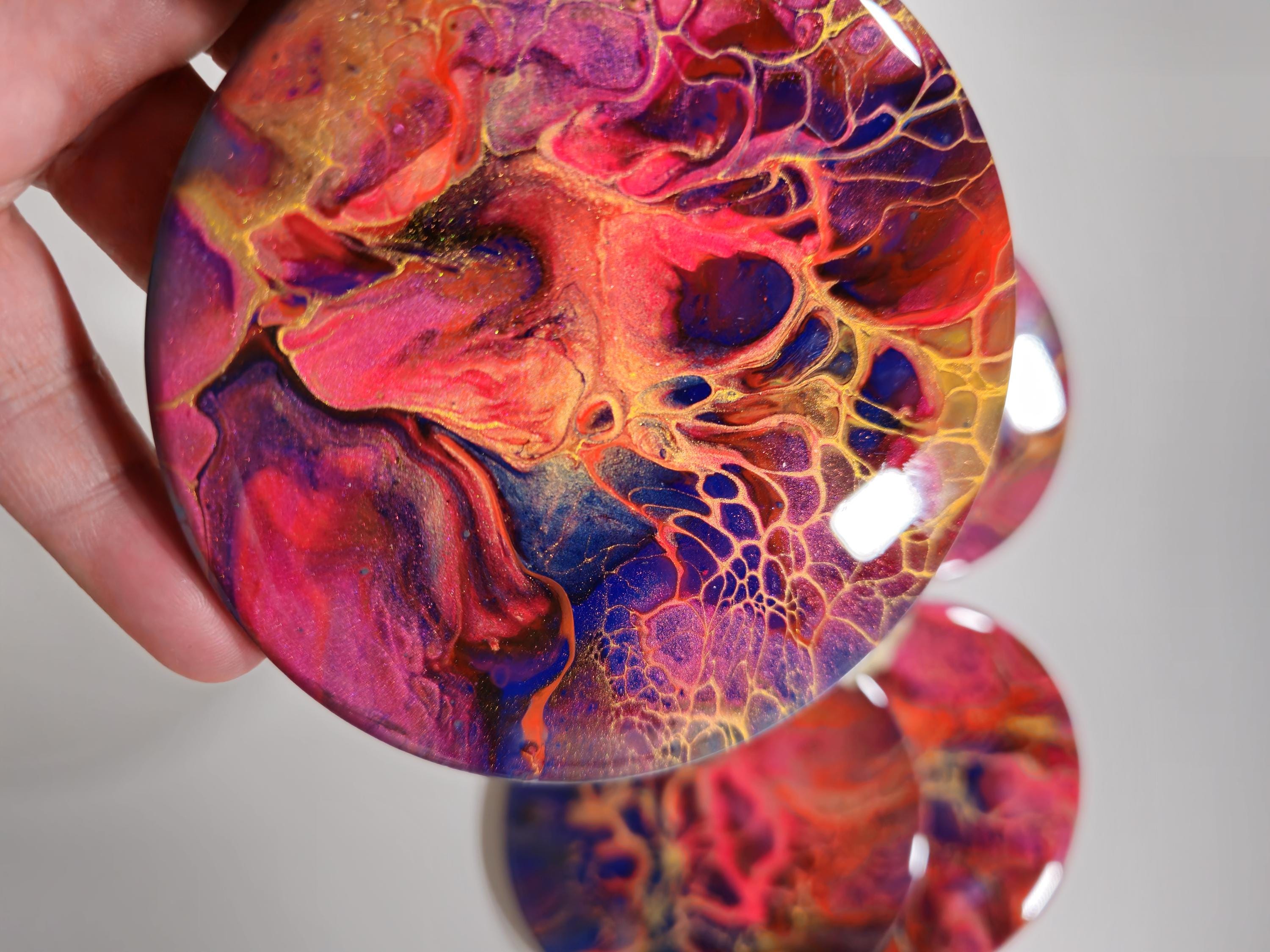 4inch Ceramic Coasters. Hand Painted in Beautiful Colors and Finished ...