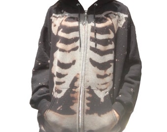 Skeleton Rib Cage Hoodie - Etsy
