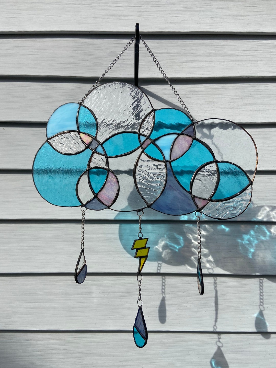 Hand-cut Stained Glass Stormcloud - Etsy